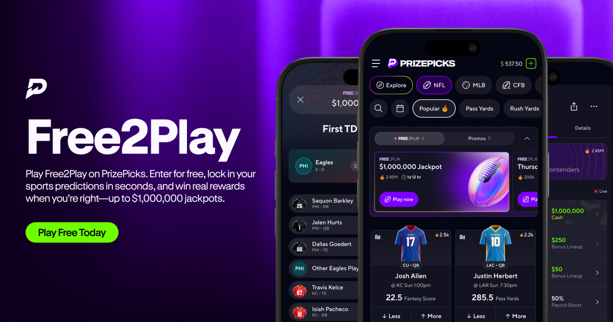 PrizePicks Free2Play | Make Free Picks, Win up to $1,000,000